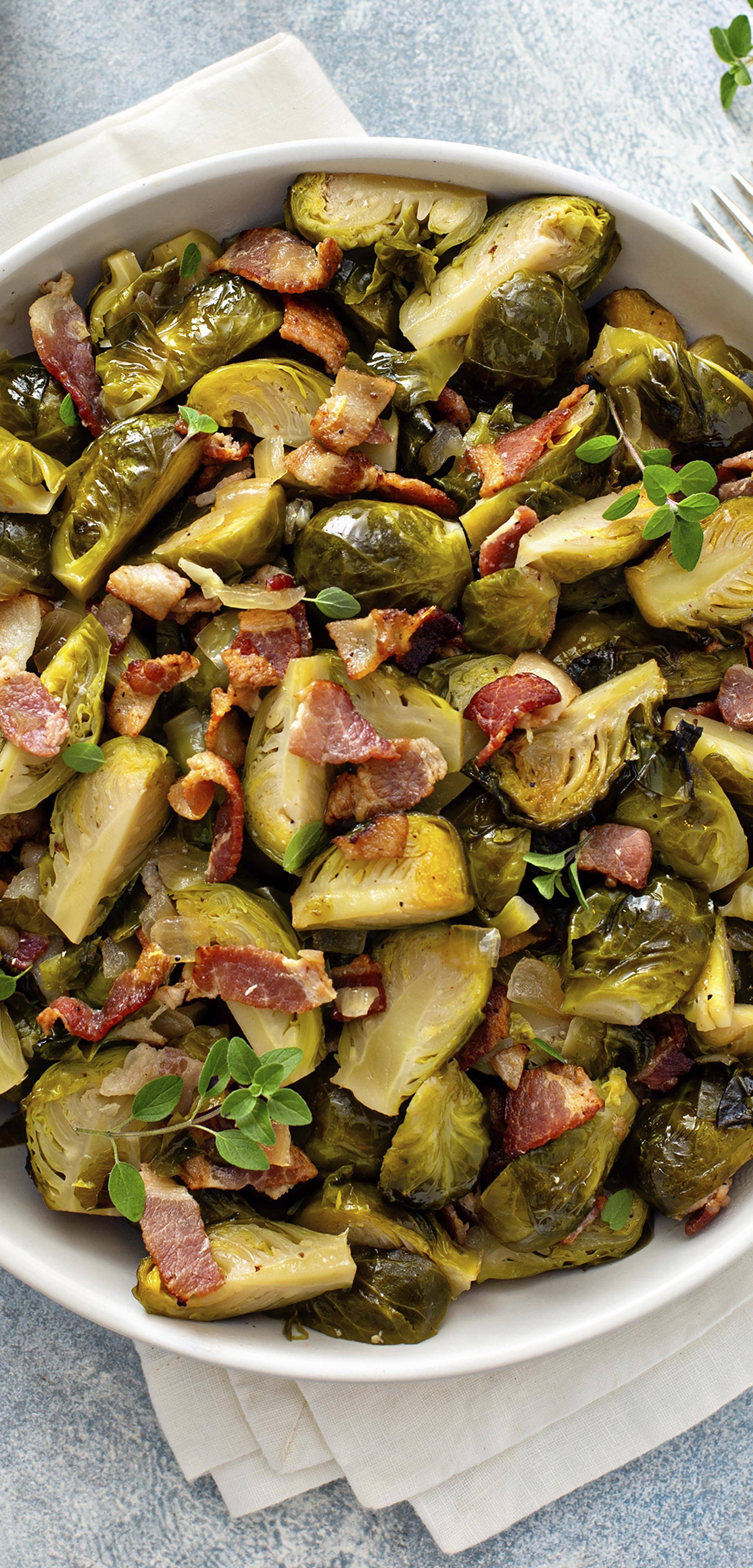 Gebratener Rosenkohl Mit Speck